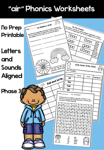 phase 3 phonics activities - air | Teaching Resources