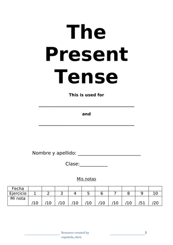 KS3 Spanish present tense bundle | Teaching Resources
