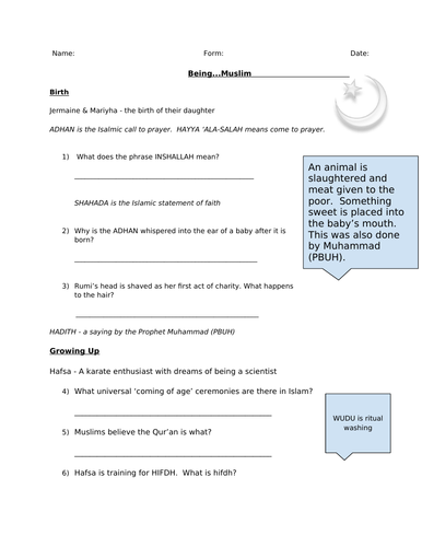 Religions in the UK & Rites of Passage - 'Being...' (2021) | Teaching ...