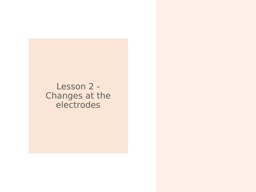 AQA GCSE Chemistry (9-1) - C6 Electrolysis ALL LESSONS | Teaching Resources