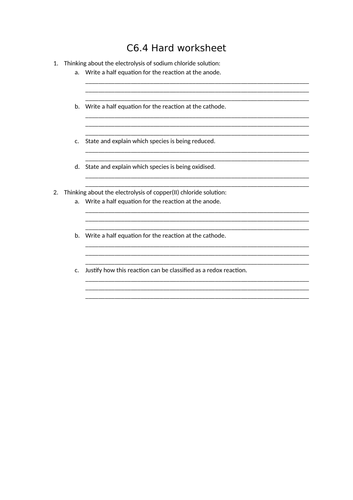 AQA GCSE Chemistry (9-1) - C6.4 Electrolysis of aqueous solutions ...