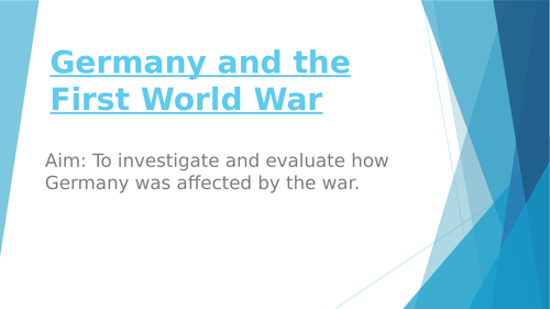 AQA Germany and the impact of World War One | Teaching Resources