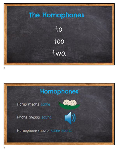 Functional Skills English Entry Level - Homophones-To-Too-Two ...