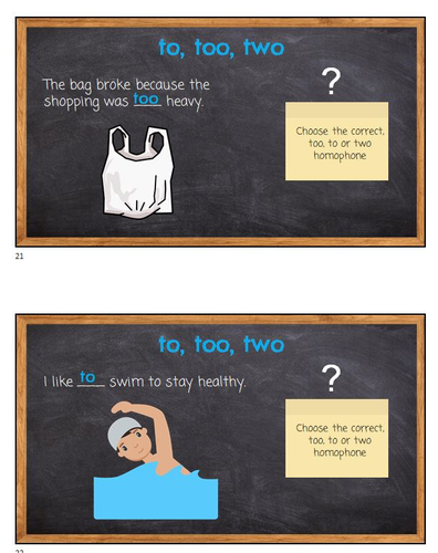 Functional Skills English Entry Level - Homophones-To-Too-Two ...