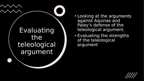 Evaluating the Teleological Argument | Teaching Resources