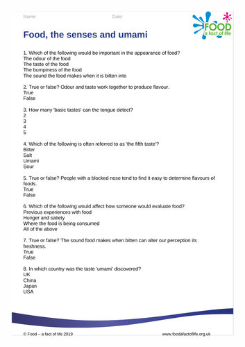 Sensory Work With Food - Umami PowerPoint | Teaching Resources