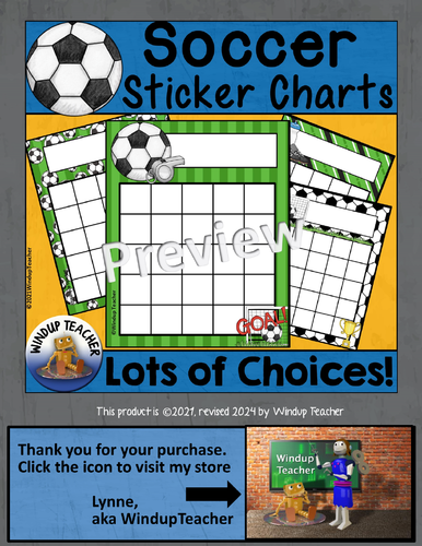 Soccer Sticker Reward Charts - Sports Themed Positive Behavior ...
