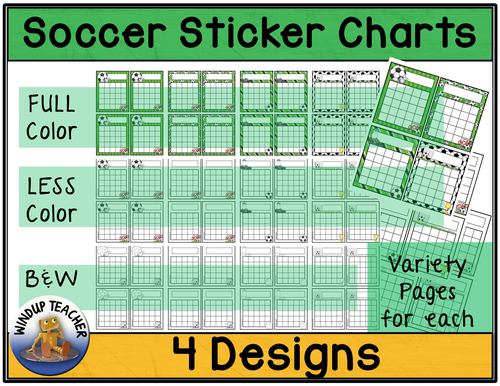 Soccer Sticker Reward Charts - Sports Themed Positive Behavior ...