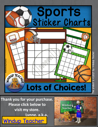 Sports Sticker Charts | Teaching Resources