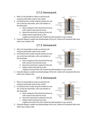 AQA GCSE Chemistry (9-1) - C7.5 Chemical cells and batteries FULL ...