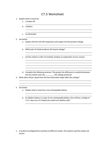 AQA GCSE Chemistry (9-1) - C7.5 Chemical cells and batteries FULL ...