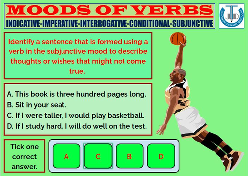 MOODS OF VERBS: 49 BOOM CARDS | Teaching Resources