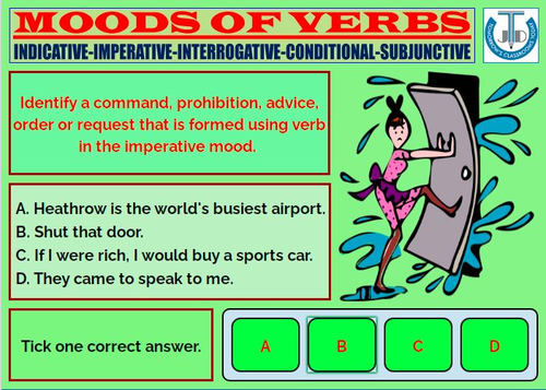 MOODS OF VERBS: 49 BOOM CARDS | Teaching Resources