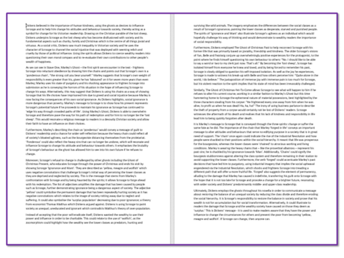 A Christmas Carol Grade 9 Model Essay | Teaching Resources