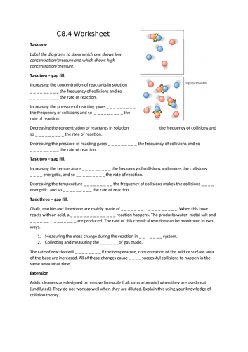 AQA GCSE Chemistry (9-1) - C8.4 The effect of concentration or pressure ...