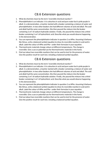 AQA GCSE Chemistry (9-1) - C8.6 Reversible reactions FULL LESSON ...