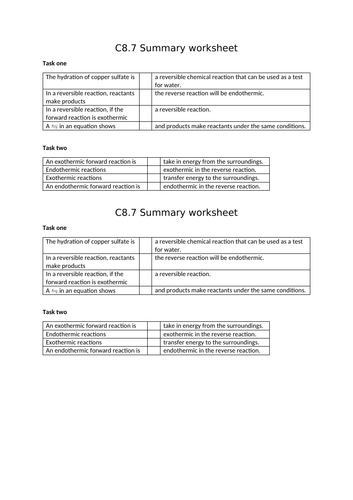 AQA GCSE Chemistry (9-1) - C8.7 Energy and reversible reactions FULL ...