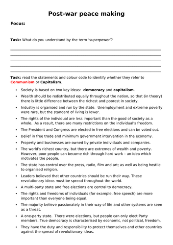 AQA 2Q Truman & Foreign Policy: The USA as a Superpower (Series of 6 ...