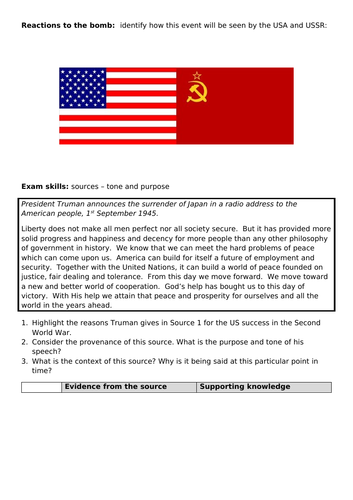 AQA 2Q Truman & Foreign Policy: The USA as a Superpower (Series of 6 ...