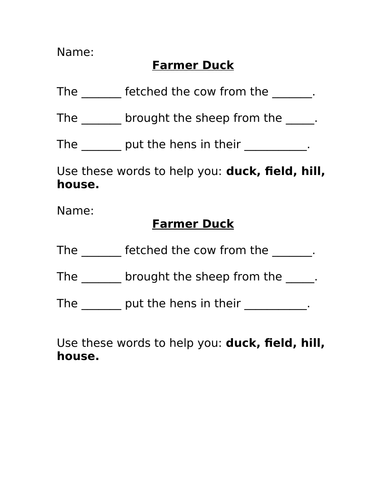 Farmer Duck Teaching resource Set | Teaching Resources