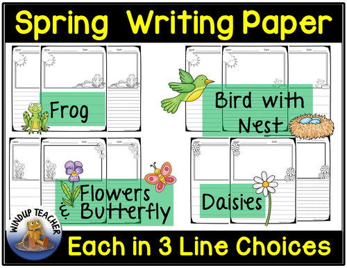 Spring Writing Paper | Teaching Resources