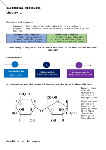 AQA Biology A level Unit 1 | Teaching Resources