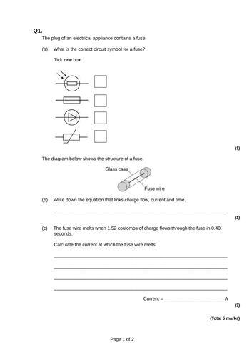 AQA GCSE Physics (9-1) - P4.2 Current and charge FULL LESSON | Teaching ...