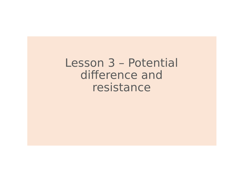 AQA GCSE Physics (9-1) - P4.3 Potential difference and resistance ...