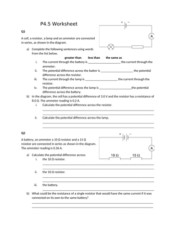 AQA GCSE Physics (9-1) - P4.5 Series Circuits FULL LESSON | Teaching ...