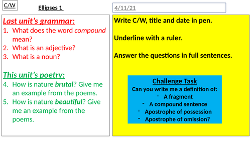 101 Grammar Lessons | Teaching Resources