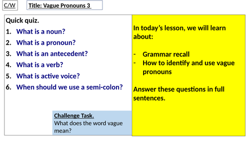 101 Grammar Lessons | Teaching Resources