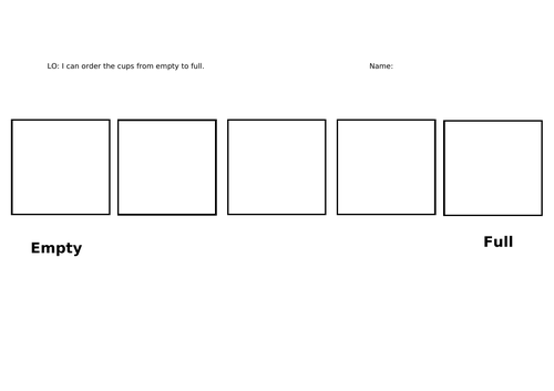Capacity sorting activity (cut and stick) | Teaching Resources