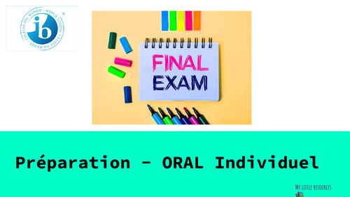 IB French (SL) - Individual Oral | Teaching Resources