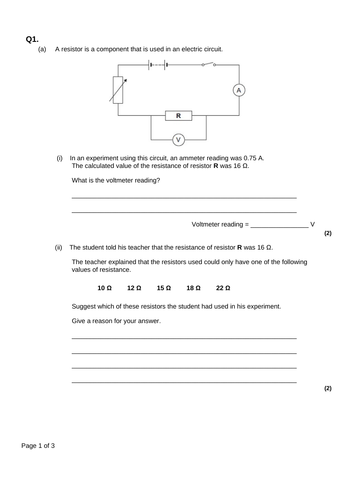 AQA GCSE Physics (9-1) - P5.3 Electrical power and potential difference ...
