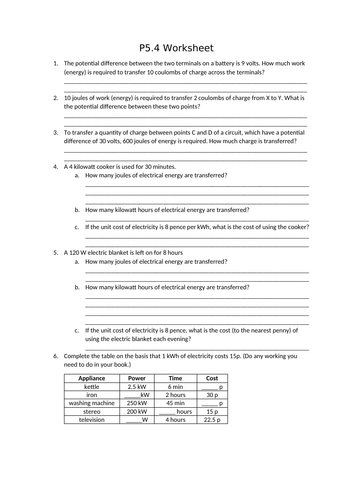 AQA GCSE Physics (9-1) - P5.4 Electrical currents and energy transfer ... AQA GCSE Physics (9-1) - P5.4 Electrical currents and energy transfer ...