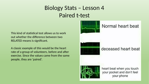 Statistics for A Level Biology | Teaching Resources