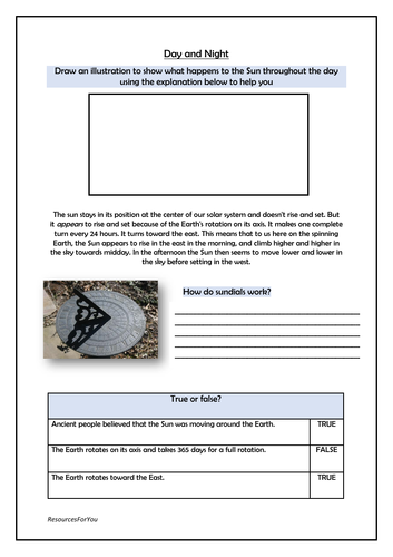 Science- Earth & Space- Day and Night Year 5 | Teaching Resources