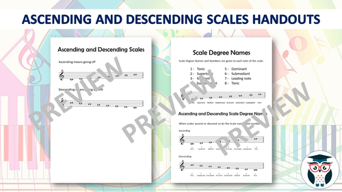 Ascending and Descending Scales - PowerPoint, Handout & 11 Worksheets ...