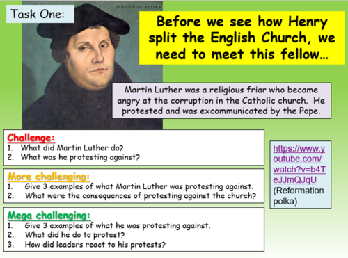 Henry VIII Reformation | Teaching Resources