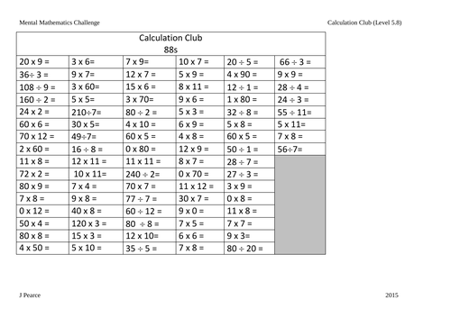 Mental Maths Challenge Upper KS2 Including answer sheets | Teaching ...
