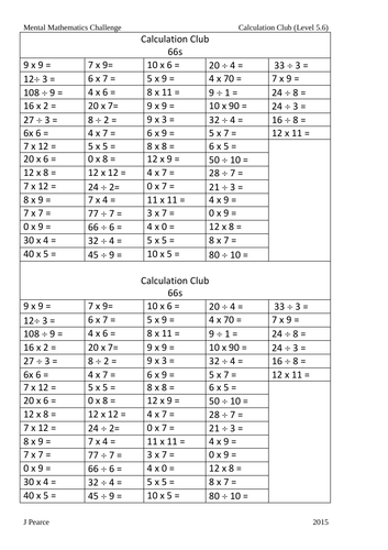 Mental Maths Challenge Upper KS2 Including answer sheets | Teaching ...