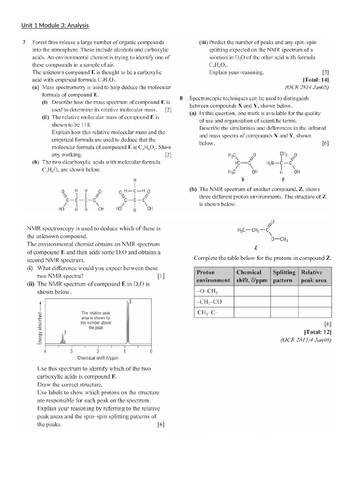 OCR A2 Chemistry A F324 Rings, Polymers & Analysis | Teaching Resources