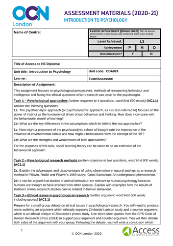 OCN London Access to HE Diploma Nursing | Teaching Resources
