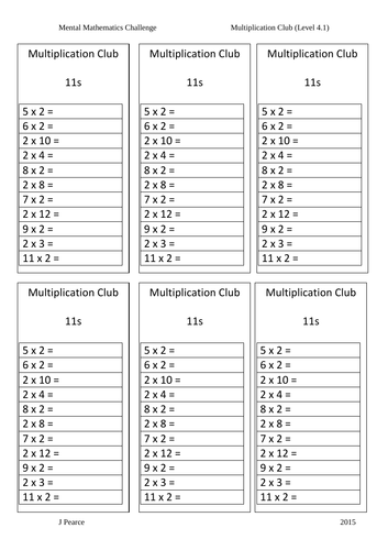 Mental Maths Challenge Lower KS2 Including Answer Sheets | Teaching ...