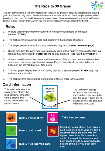 The race to 30 grams board game | Teaching Resources