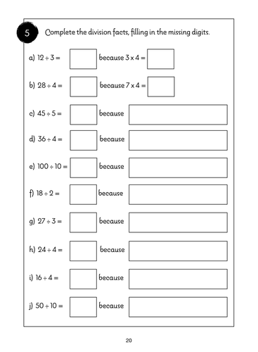 Division & Long Division Practice Questions With Answers - Age 9-12 ...