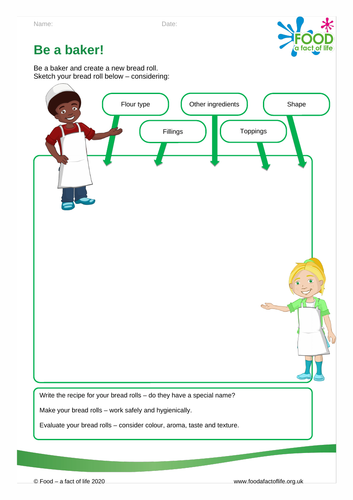 Be a baker worksheet | Teaching Resources