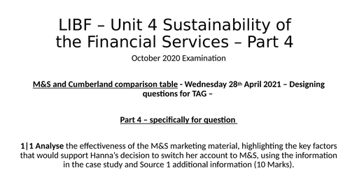 LIBF DeFS Unit 4 Mini Assessment PowerPoints & Supporting Question ...