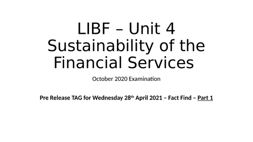 LIBF DeFS Unit 4 Mini Assessment PowerPoints & Supporting Question ...