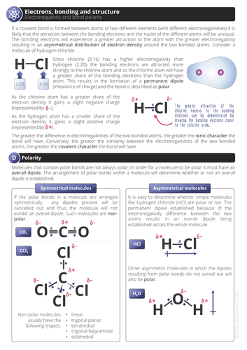 Electronegativity and Bond Polarity - Student notes and activities ...